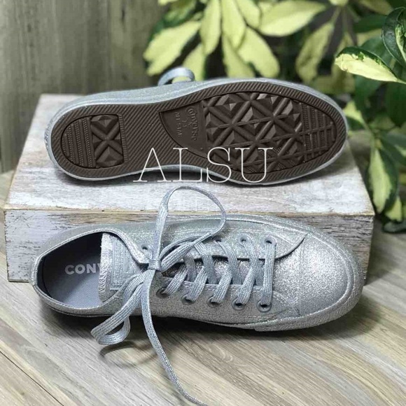 Converse | Shoes | Converse Ctas Low Top Silver Wolf Womens Sneakers ...